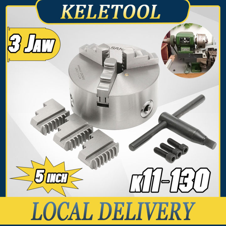 Lathe Chuck 3 Jaw Chuck 5" chuck K11-130 SANOU Lathe Chuck 5 inch 3 Jaw ...