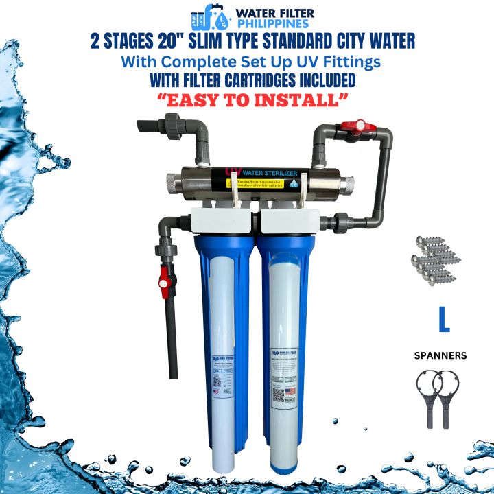 Water Filtration System Top Selling 2 Stages 20" Slim Type City Water ...