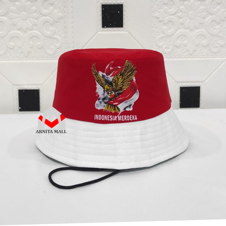 Topi Bucket Kemerdekaan Indonesia Anak- Topi anak Merah Putih - Topi ...