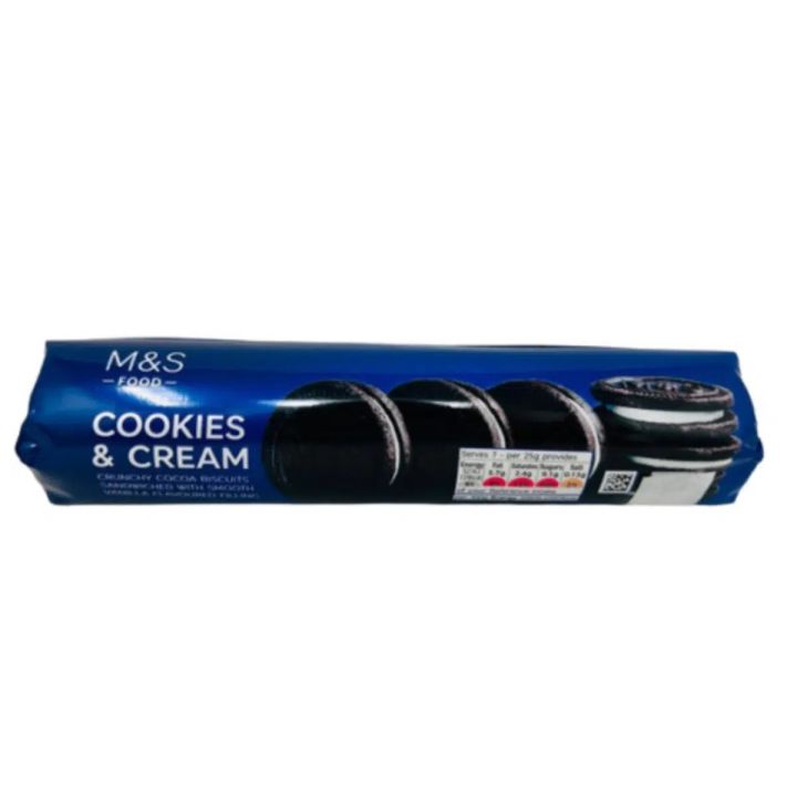 M&S Cookies & Cream Biscuits 175g - Marks and Spencer Cookie Snacks ...