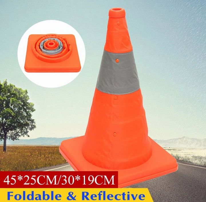 【In Stock】LED Light Traffic Cone Rubber Foldable Multipurpose Portable ...