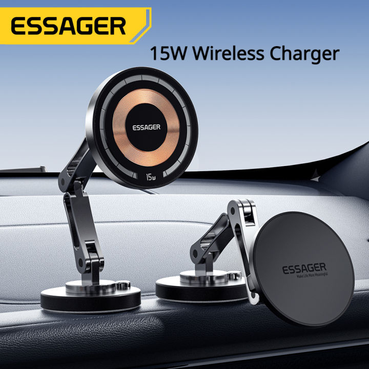 Essager Magnetic Wireless Charger Car Phone Holder 15W Fast Charging ...