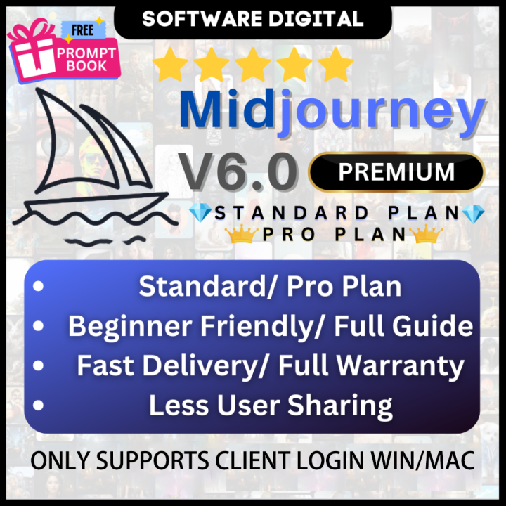 𝙈𝙄𝘿𝙅𝙊𝙐𝙍𝙉𝙀𝙔 𝙋𝙍𝙀𝙈𝙄𝙐𝙈 STANDARD/PRO PLAN V6 AI DRAWING ARTIFICIAL INTELLIGENCE midjourney AI SHARED ...