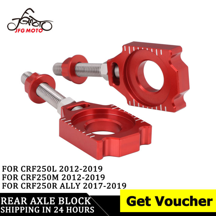 JFG MOTO Motorcycle Rear Axle Block chain adjuster For CRF250L CRF250M ...