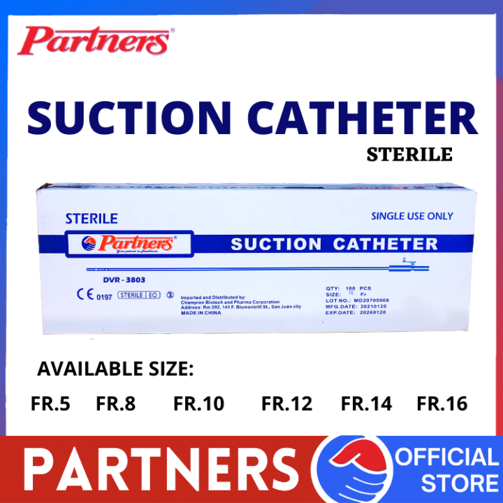 PARTNERS SUCTION CATHETER FR. 14 (50 pcs/box) | Lazada PH