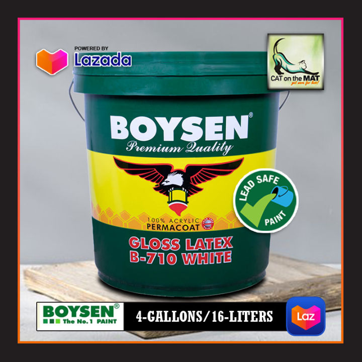 BOYSEN PERMACOAT B-701 Flat/710 Gloss/715 Semi-Gloss Latex White 4 ...