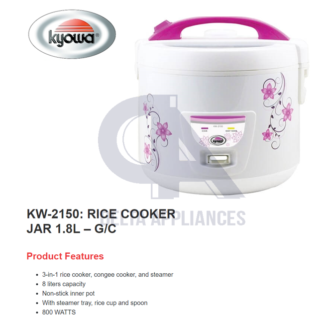 Kyowa KW-2150 Rice Cooker Jar 1.8L- G/C | Lazada PH