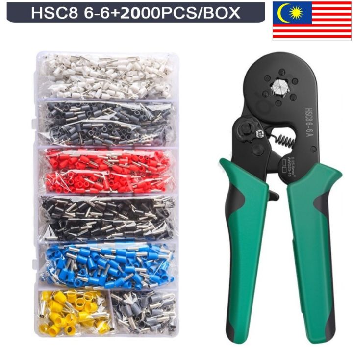 2000PCS Wire Ferrules AWG 24-7,8 Sizes,Ferrule Crimping Kit Insulated ...