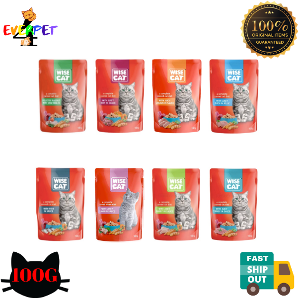 WISE CAT Cat Pouch 100G Wet Cat Food | Lazada
