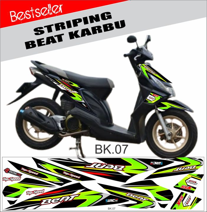 STICKER STRIPING HONDA BEAT KARBU VARIASI RACING SANGAT COCOK BUAT ...