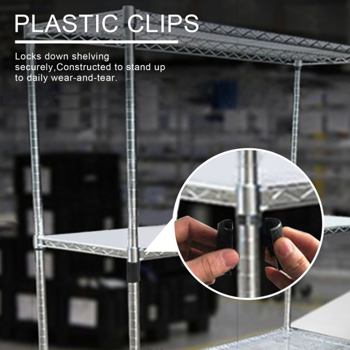 74-Packs Wire Shelf Clips Wire Shelving Shelf Lock Clips for 1 Inch ...