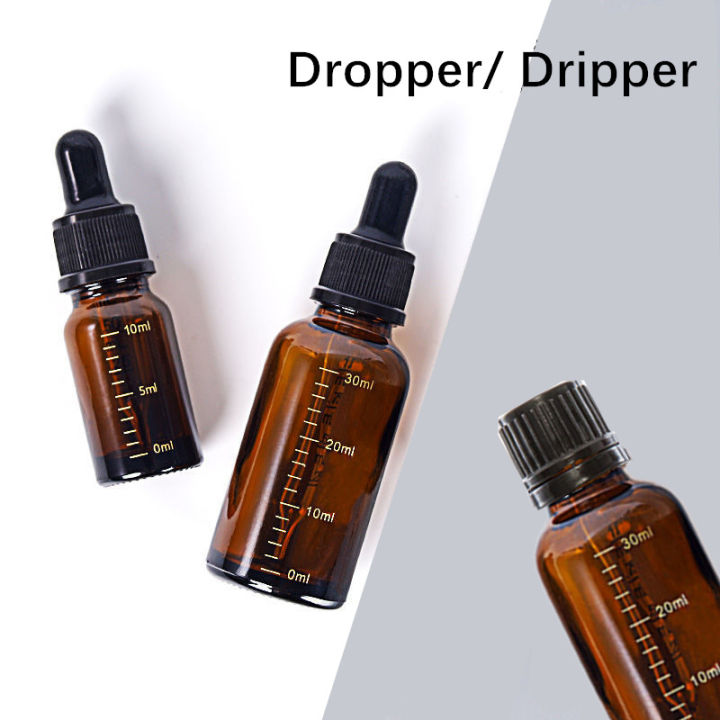 1pc - Bottle Amber Glass Essential Oil / Dripper/ Dropper | Lazada