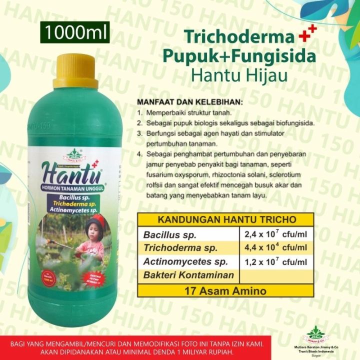 Pupuk Hayati dan Bio Fungisida Hantu Trichoderma 1000 ml Jimmy Hantu ...