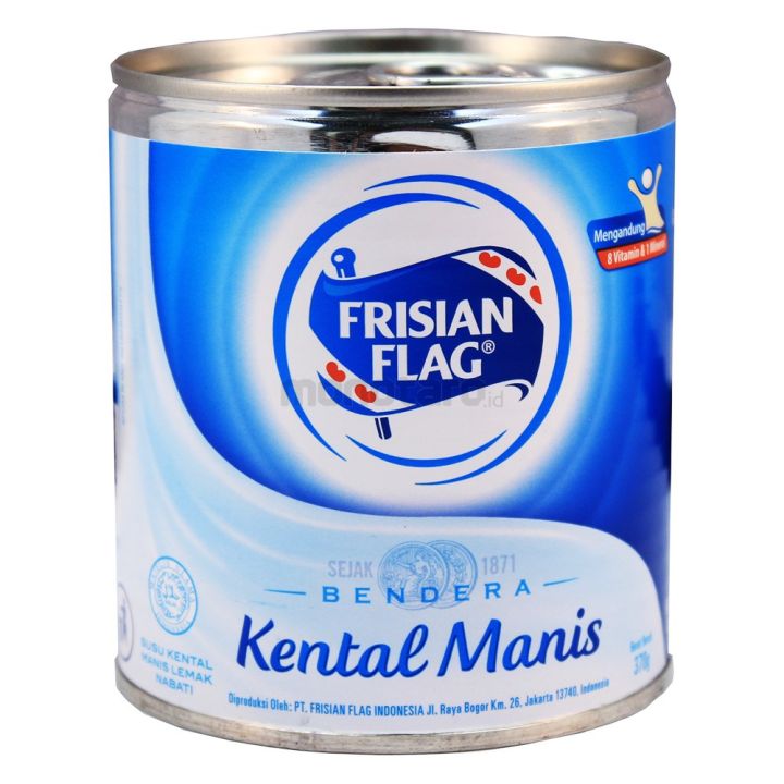 Susu Kental Manis Skm Frisian flag / Bendera Putih Kaleng 370 Gr ...