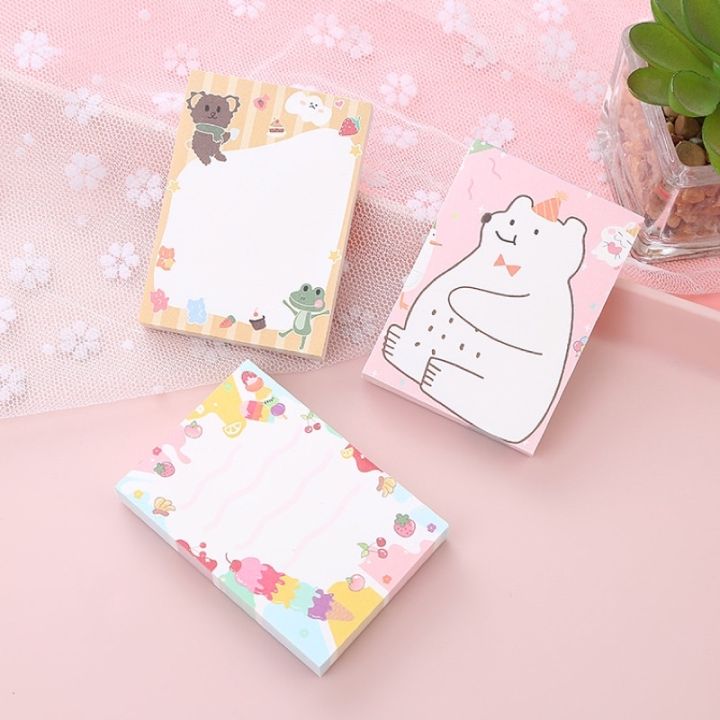 1pad Notepad cute little bear notepaper student tearable message ...