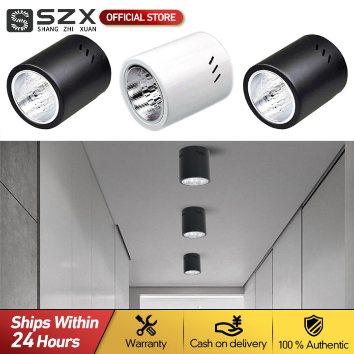 SZX Thicken Round Surface mounted 3“4" downlight E27 black white casing ...
