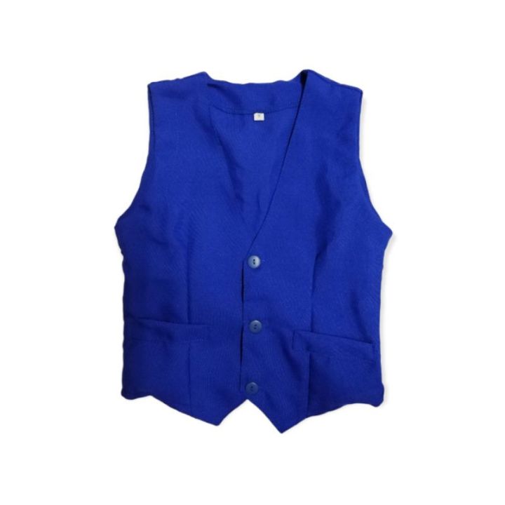 C 【KIDS】 Royal Blue Chaleco Vest | Lazada PH