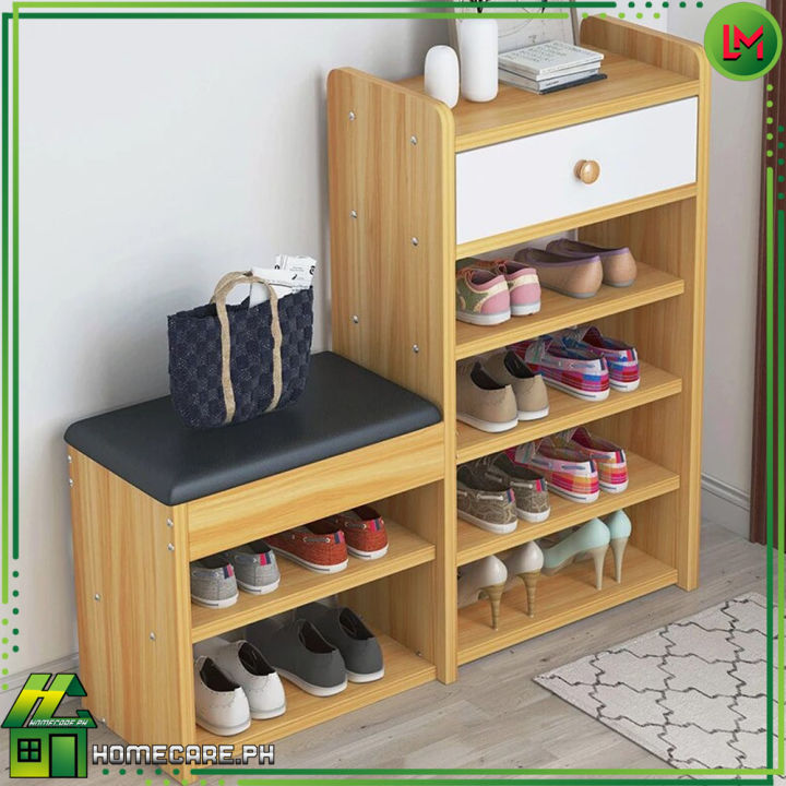 HOMECARE PH Shoe Bench Storage Cabinet Rack Hallway Cupboard Organizer ...