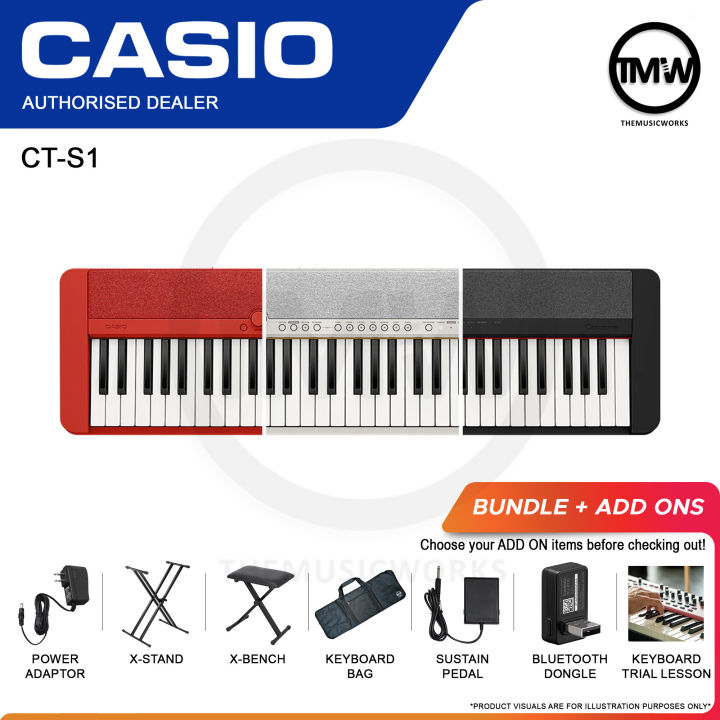 CTS1คีย์บอร์ดอิเล็กทรอนิกส์แบบพกพา Casio CT-S1 [พร้อมสต็อก]⚫⚪สีดำสีขาว ...