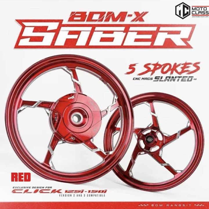 BOM RANGSIT 5 SPOKES SABER CLICK 125/150 CNC MAGS | Lazada PH