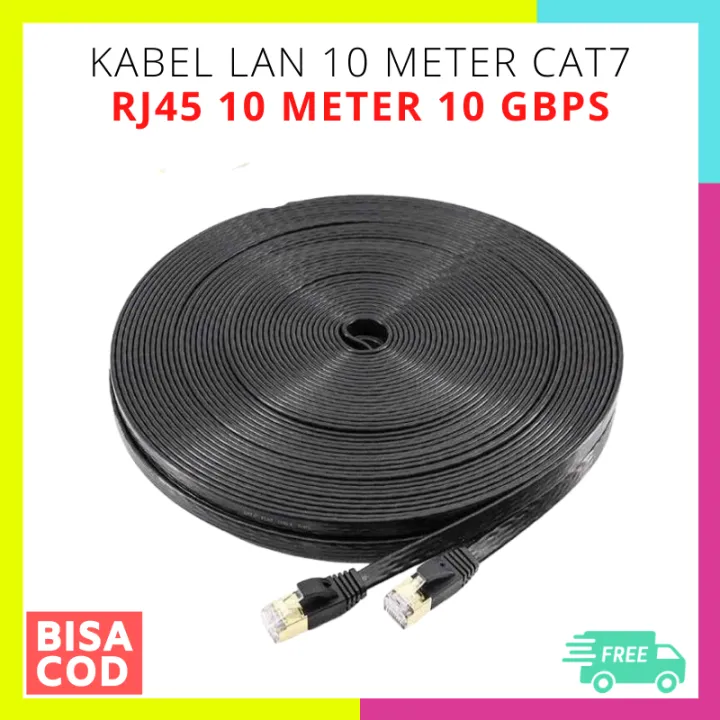 KABEL LAN 10 METER RJ45 CAT7 100 FT 1 ROLL / kabel internet lan / kabel ...