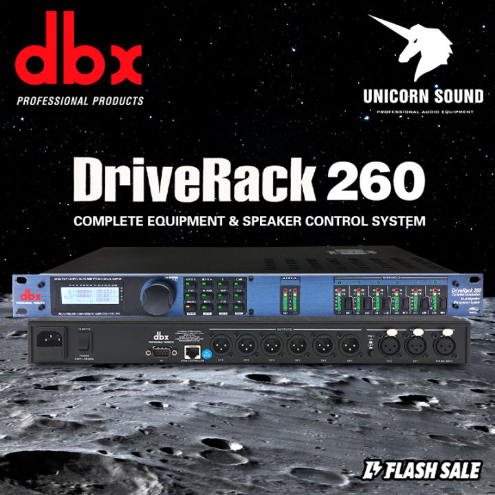 DBX 260 DriveRack Loudspeaker Prosesor audio digital kelas profesional Speaker Management System ...