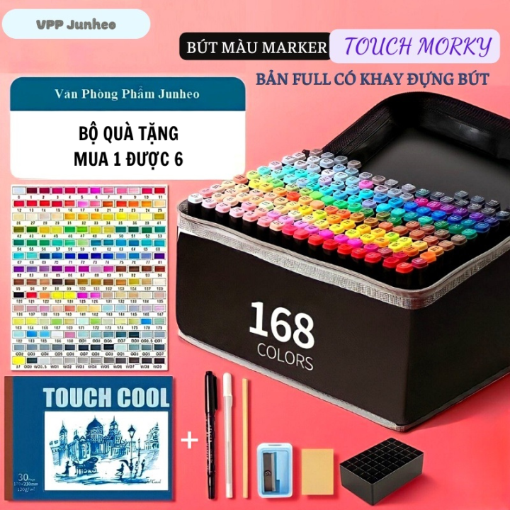 Bút màu marker chuyên nghiệp vẽ Anime kèm túi vải và đế cắm bút 30/40 ...