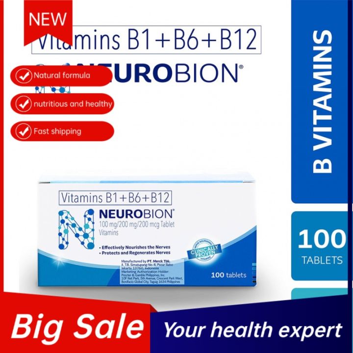 Neurobion 100 mg / 200 mg / 200 mcg Tablet - 30s | Lazada PH