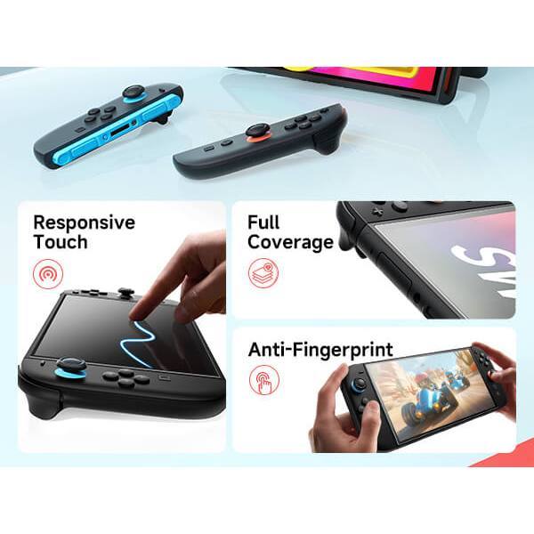 JSAUX Nintendo Switch 2 Tempered Glass Anti-Glare Screen Protector for ...