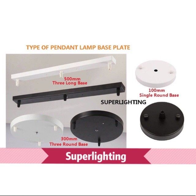 Ceiling lamp pendant lamp plate rectangle/ round bottom board edge disc ...