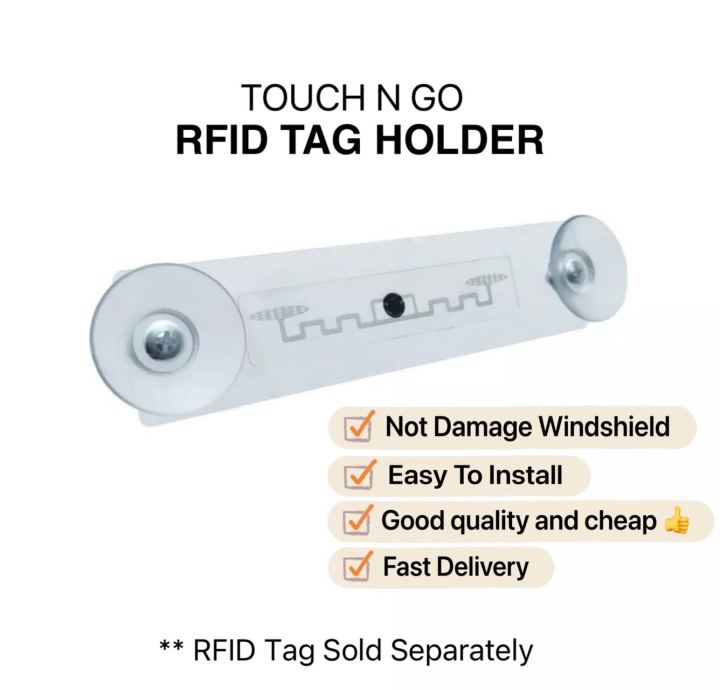 🔥MY RFID Holder🔥Touch n Go RFID Tag Sticker Protective film Smart Tag ...