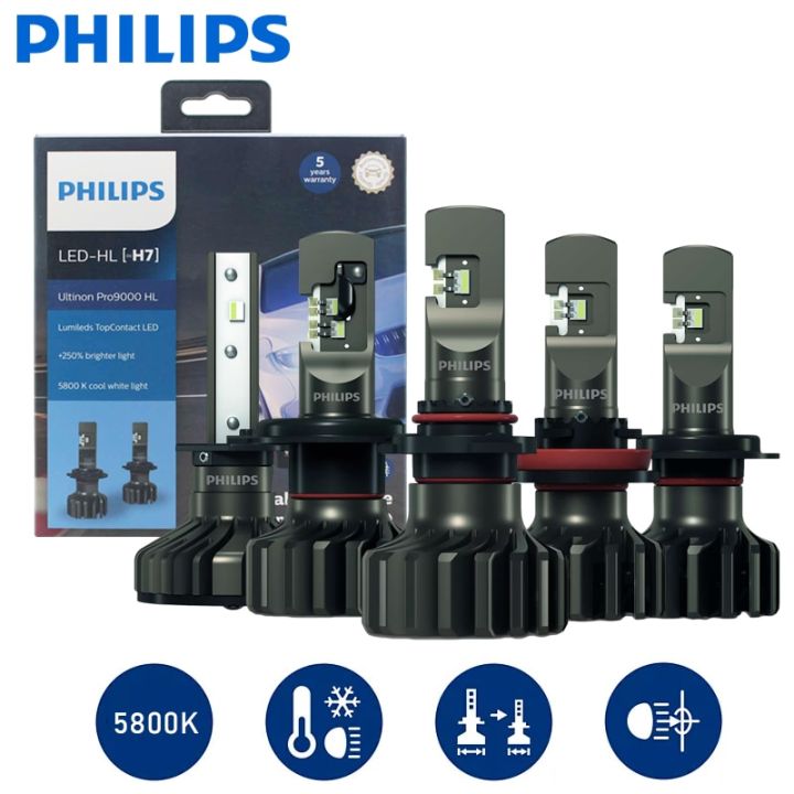 Philips Ultinon Pro9000 HL LED Headlights 5800K 15W-18W H1 H4 H7 H8 H11 ...