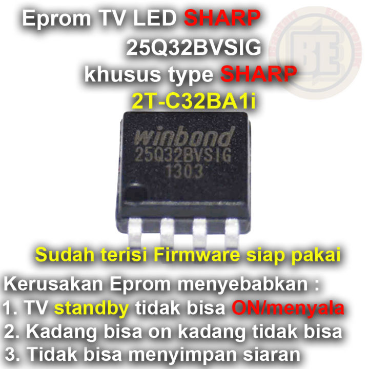 Ic Eprom Firmware TV SHARP 2T-C32BA1i | Lazada Indonesia