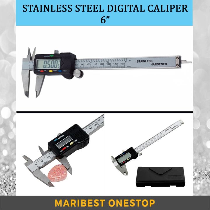 Stainless Steel Digital Caliper 6" / 2PCS LR44 AG13 TMI ALKALINE ...