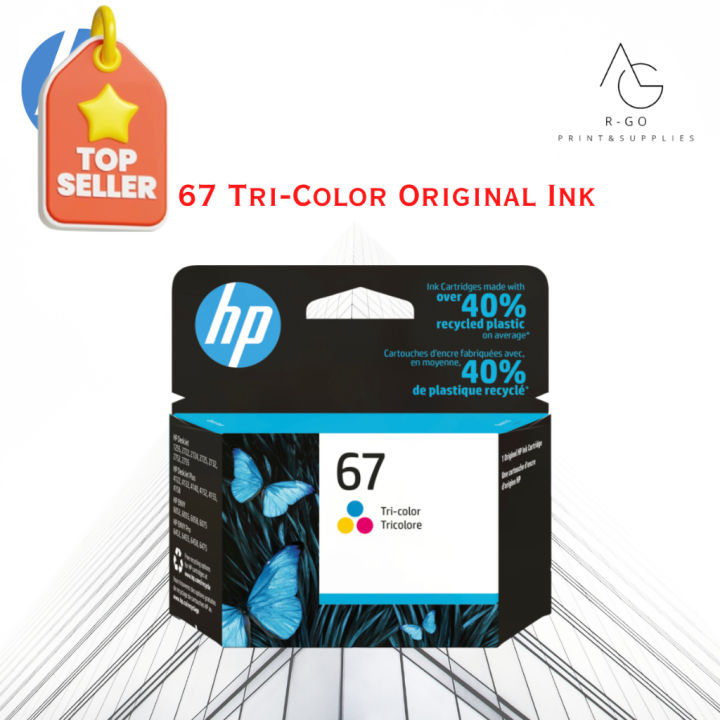 ตลับหมึก HP 67 Tri-Color สำหรับเครื่องรุ่น 2720 2721 2722 2330 2333 ...