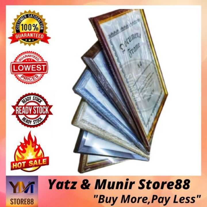 FRAME A4 KAYU COVER CERMIN/CERTIFICATE FRAME A4 /PHOTO FRAME A4/PICTURE ...