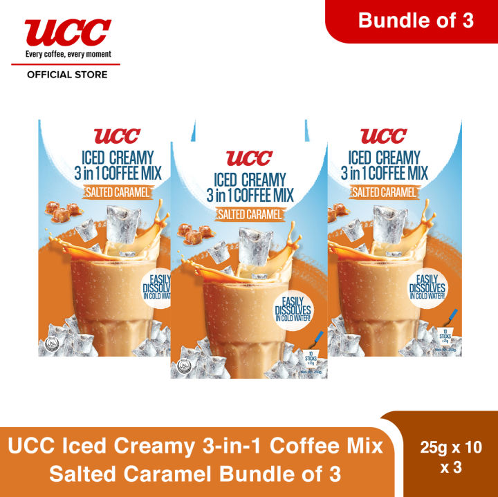 UCC Iced Creamy Salted Caramel 3-in-1 Coffee Mix (Bundle of 3) | Lazada PH