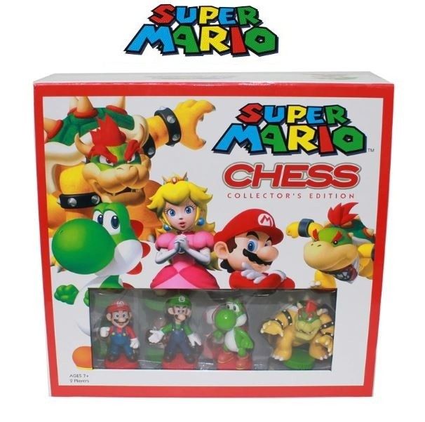 SUPER MARIO CHESS SET COLLECTOR'S ED FIGURE CATUR MARIO BOARD GAME CN ...
