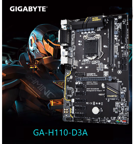 (เมนบอร์ด)1151/GIGABYTE GA-H110-D3A/DDR4/GEN6-7 | Lazada.co.th