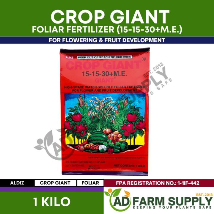Crop Giant Foliar Fertilizer 15-15-30+M.E. Foliar Fertilizer for ...