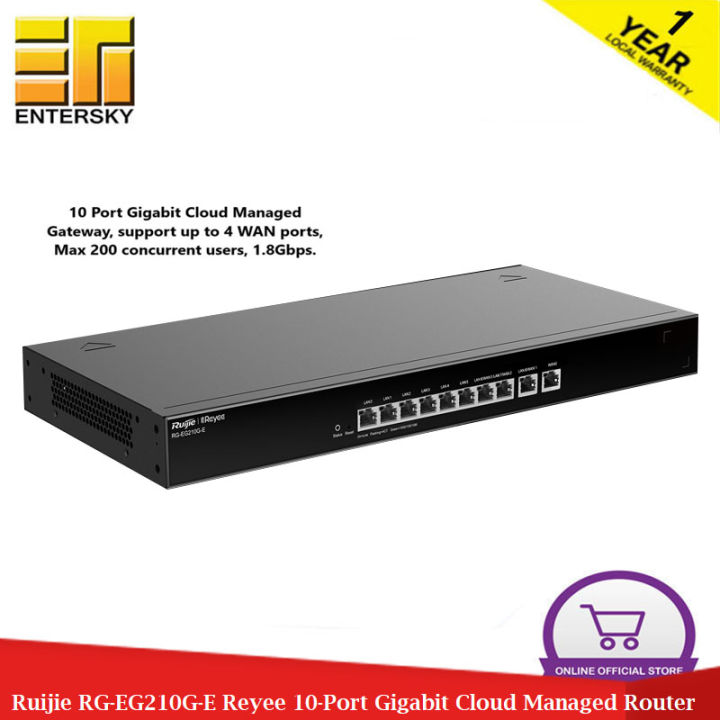 Ruijie Reyee RG-EG210G-E Reyee 10-Port Gigabit Cloud Managed Router ...