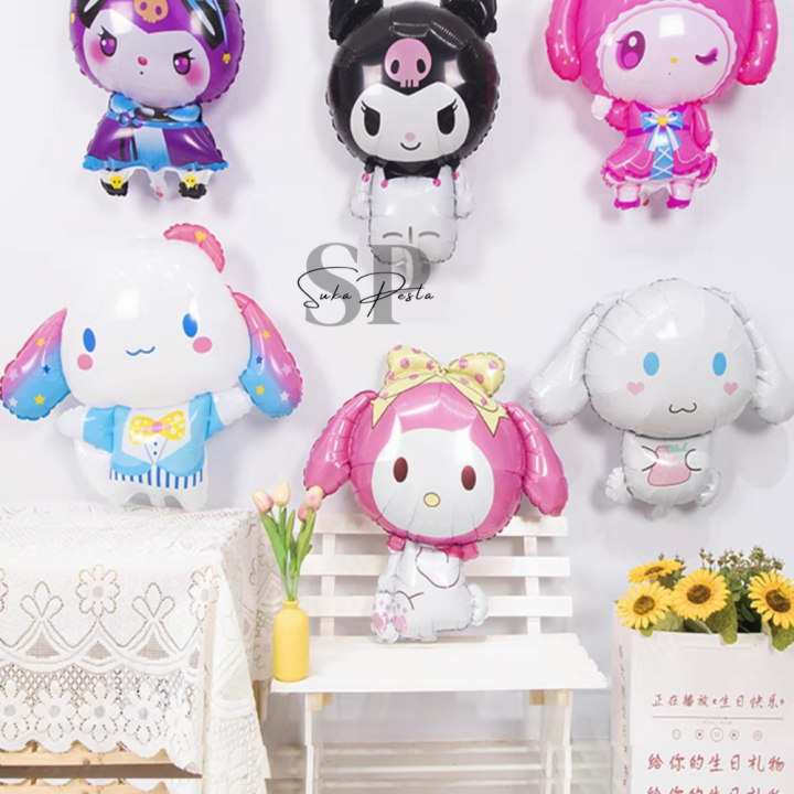 Balon Foil Kuromi Jumbo / Balon Foil Karakter Pompompurin Ulang Tahun ...