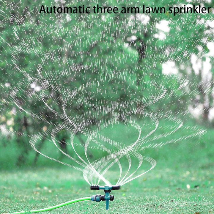 Cutora 360 Degree Rotating Sprinkler Garden Lawn Sprinkler Three Plug ...