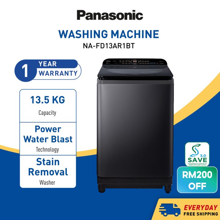 PANASONIC NA-FD13AR1BT 13.5KG Top Load Washing Machine NA-FD13AR1BT ...