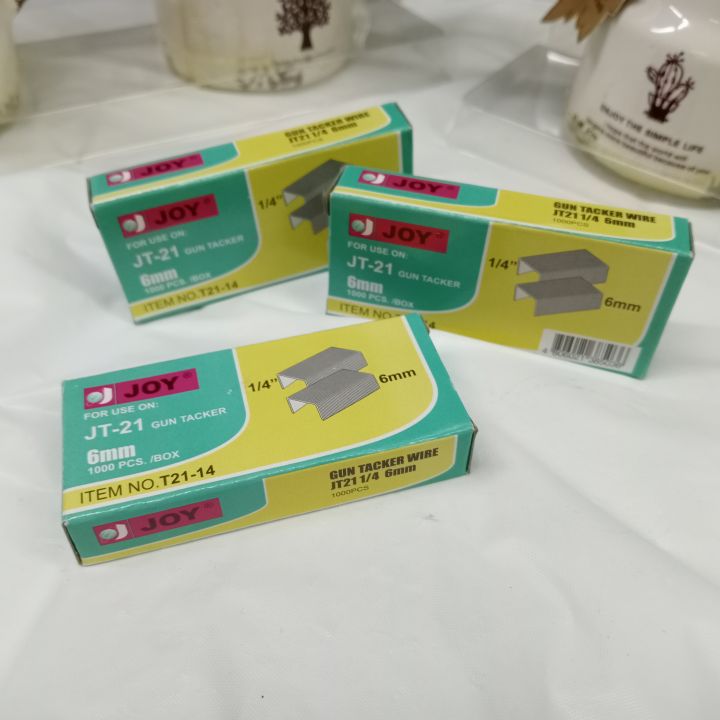 Joy Gun Tacker Wire 1/4"6mm JT-21-14 1000pcs | Lazada PH
