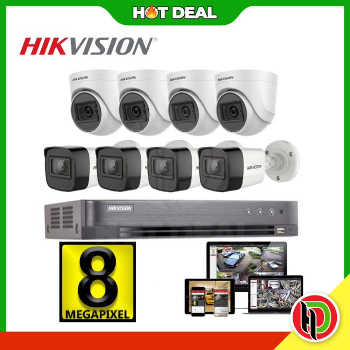 Hotdeal 4K 8MP Hikvision 8 Channel CCTV System With Camera - Hikvision ...