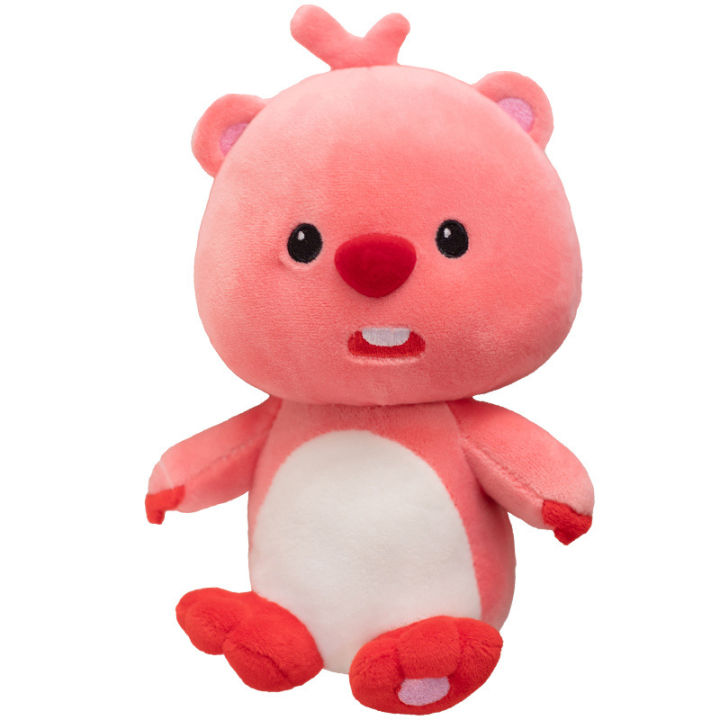 [COD] ของใหม่ loopy ตุ๊กตาบีเวอร์สีชมพูตุ๊กตารูบี้หนังสือสีแดงเล็กๆ ...