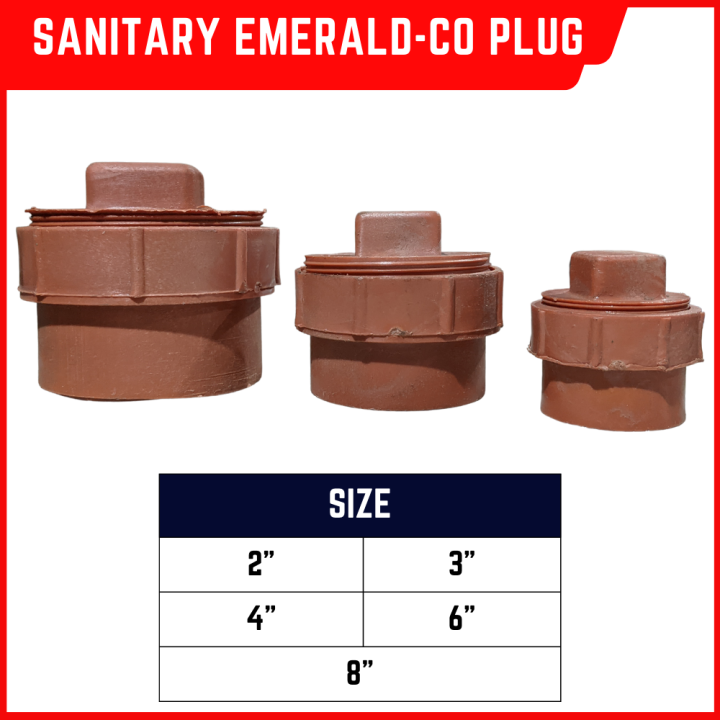 Sanitary PVC Fittings Emerald Clean Out w/ Plug (Sizes: 2",3",4") Sold ...