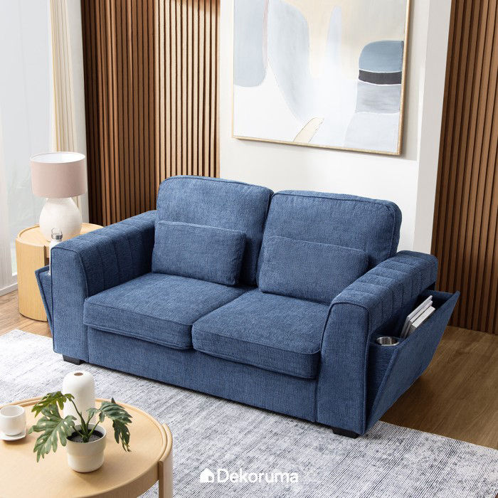 Dekoruma DEIKO Sofa 2 Dudukan / Sofa 2 Seater / Sofa Ruang Tamu Navy ...
