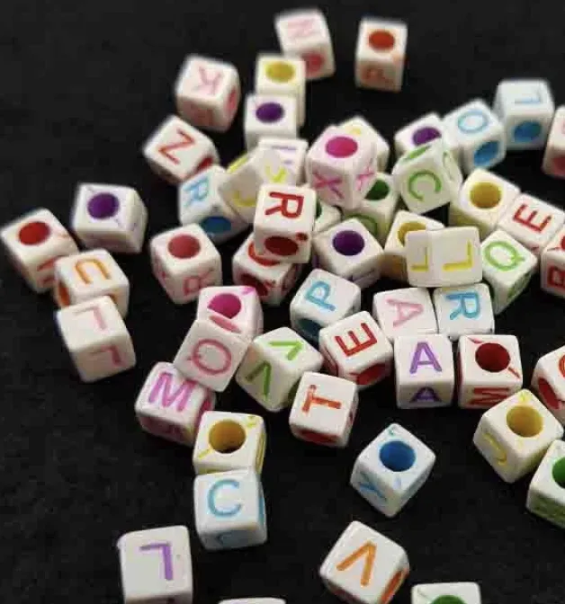 Acrylic Cube Letter Beads 250grams Lazada Ph